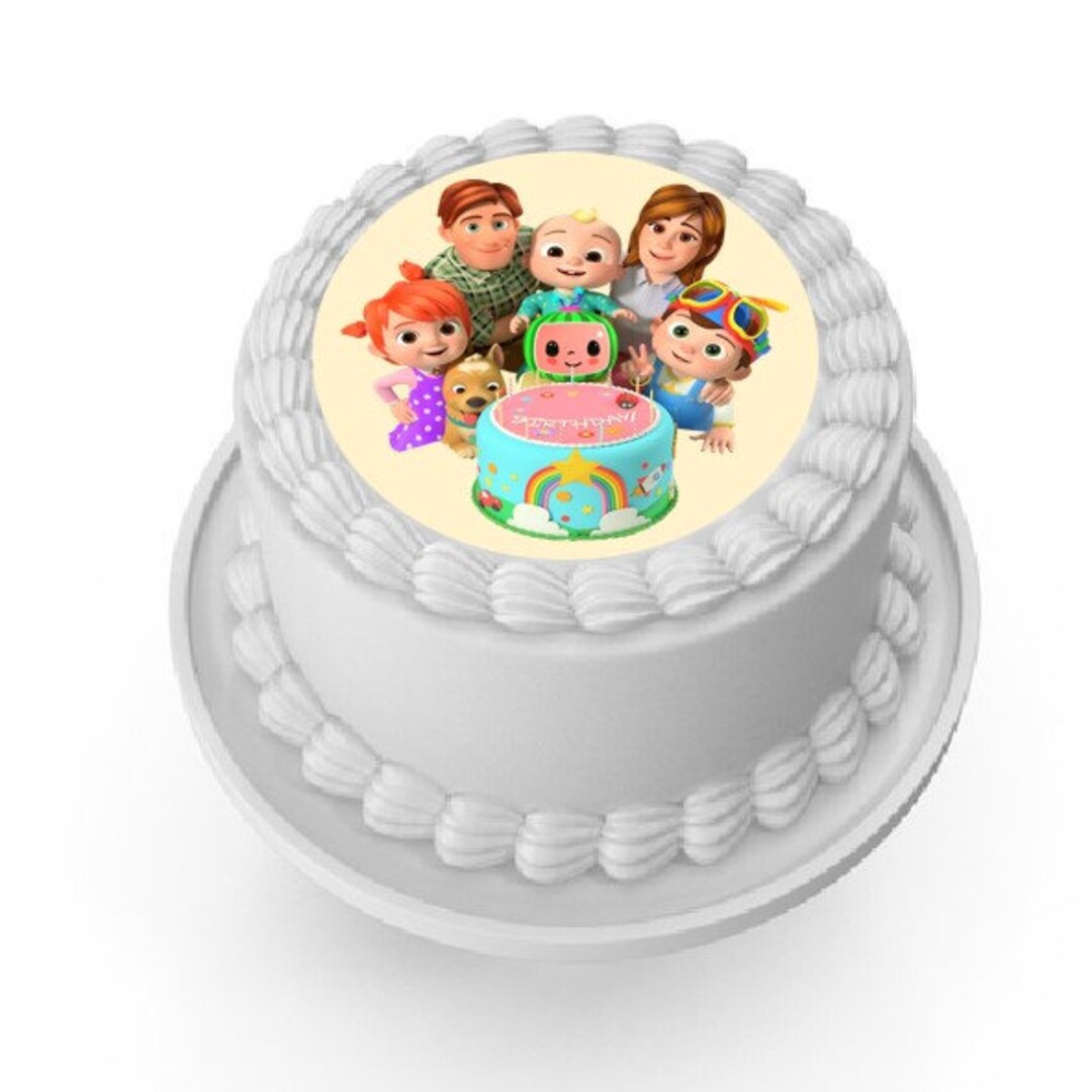 Cocomelon Cake Topper, Pre-cut Edible Image. Cocomelon Birthdaty Theme ...