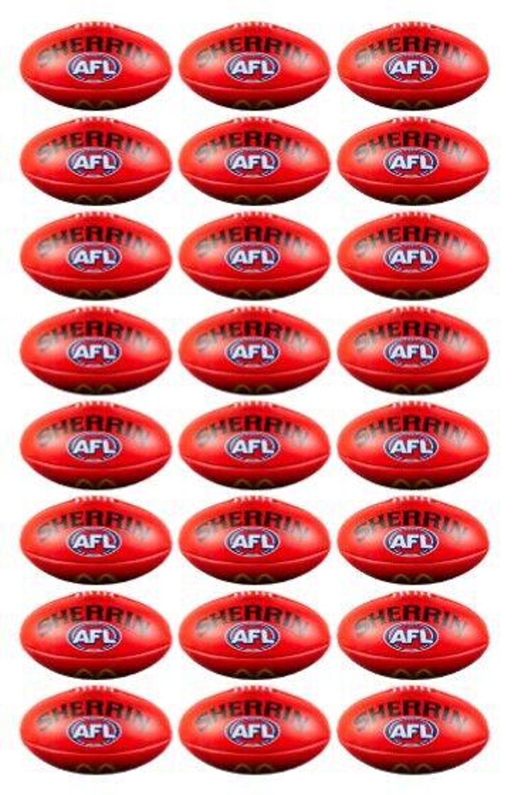 24 Afl Red Ball Cupcake Toppers, Icing Sheets, Cake Toppers Pre-cut - Etsy Australia