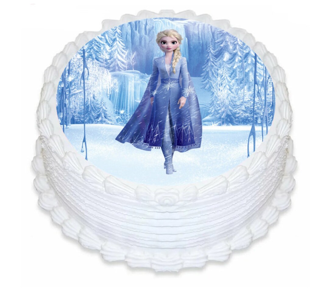 Frozen Edible Cake Topper, Pre-cut Round, Cake Decorations, Custom Cake ...