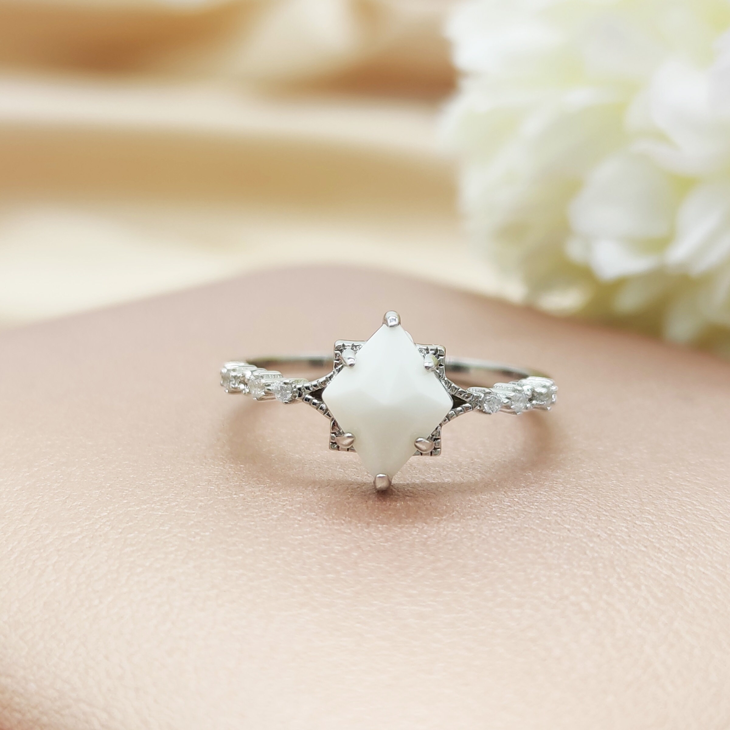 Diamond Shape Vintage Breastmilk Ring DIY Breastmilk Ring - Etsy