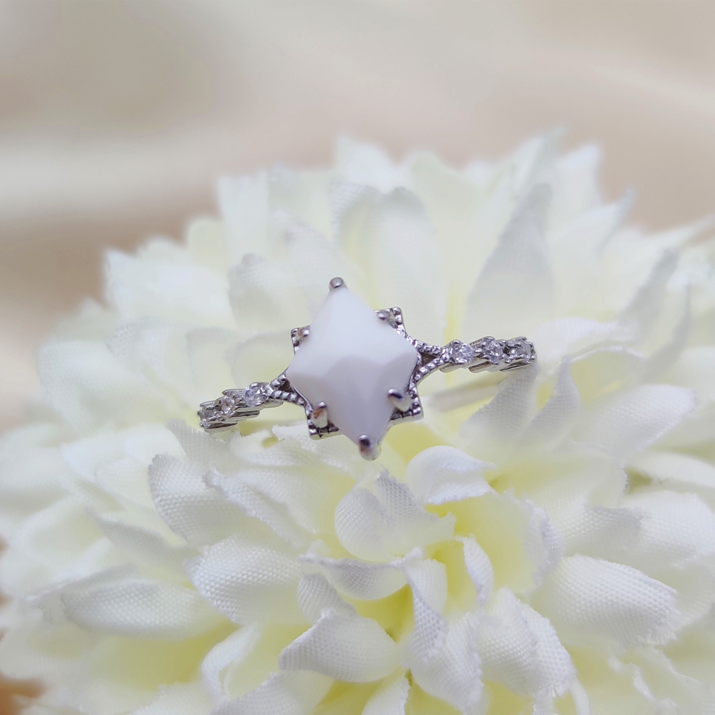 Diamond Shape Vintage Breastmilk Ring DIY Breastmilk Ring - Etsy