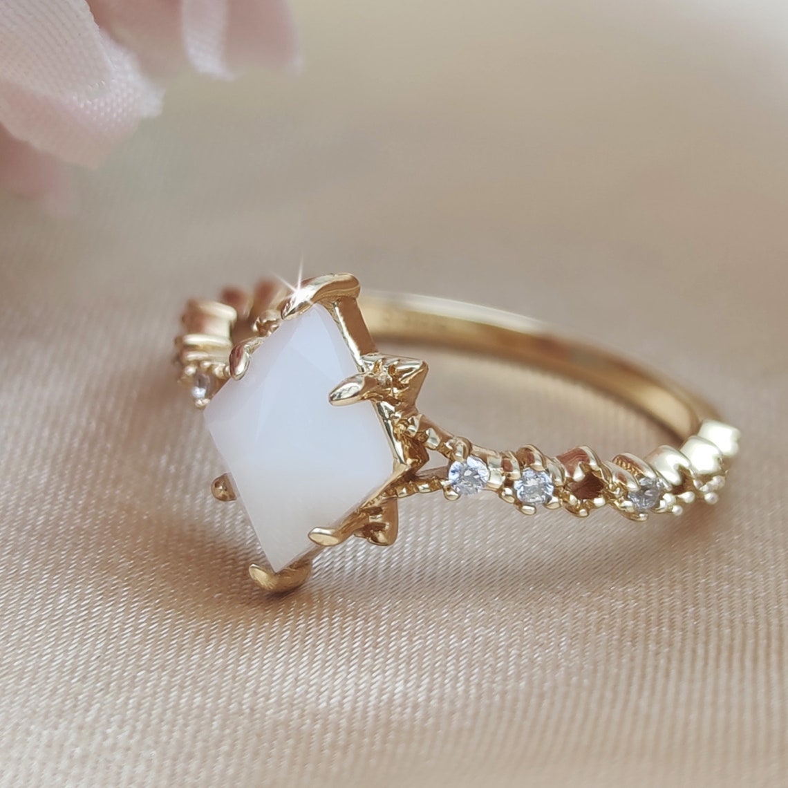 Diamond Shape Vintage Breastmilk Ring Set DIY Breastmilk - Etsy