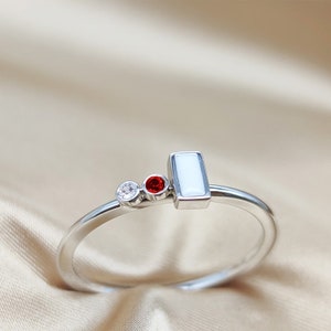 DIY Solid Gold Dina Stacking Breast Milk Ring, Infinity Birthstone ...