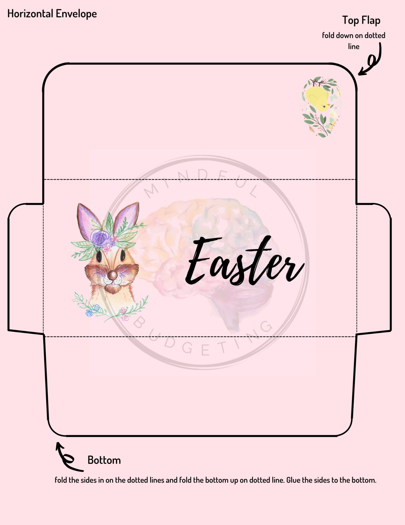Printable Easter Envelope Horizontal | Etsy