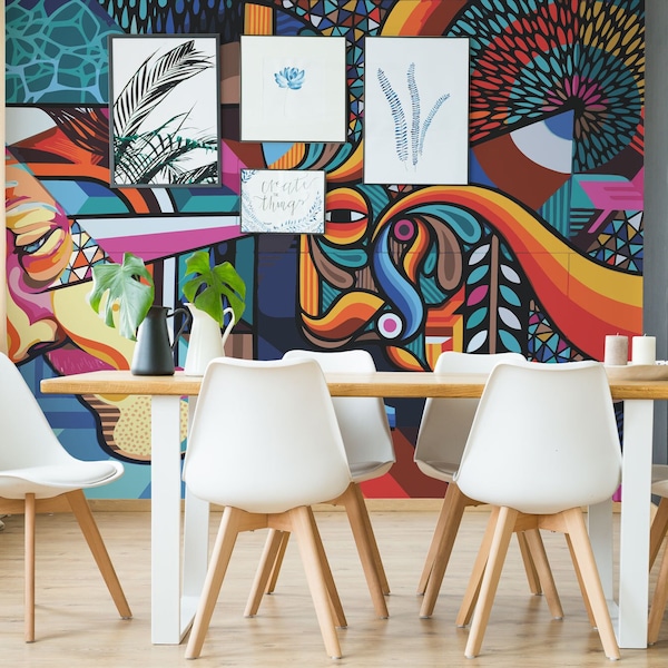 Face Wall Mural - Etsy