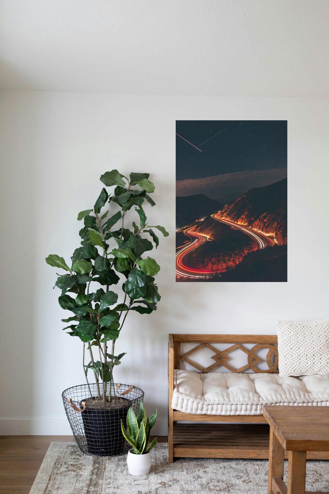 Night Travel Poster Print | Winding Road, Starry Sky - Etsy