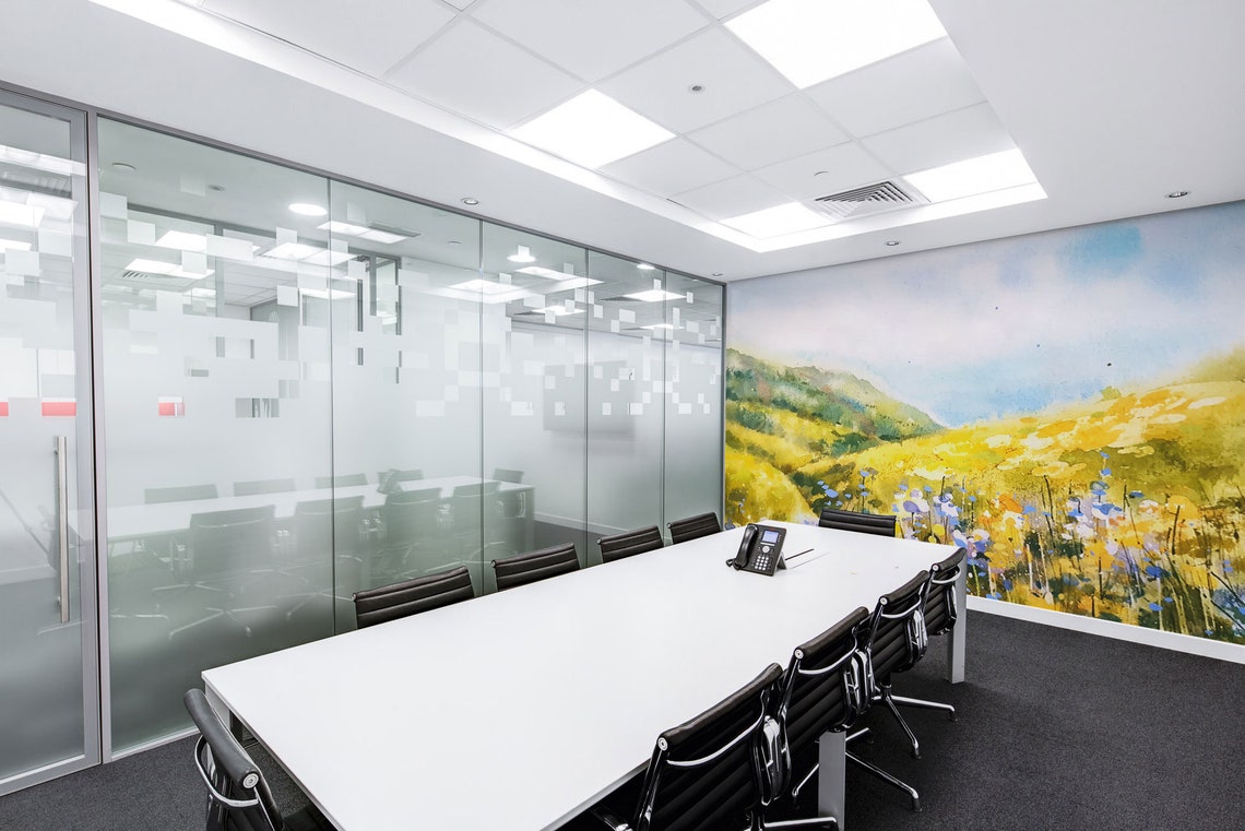 Watercolour scenery removable vinyl mural / Peel and stick | Etsy