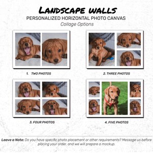 Horizontal Photo Collage Canvas / Custom Canvas Art Print / Canvas From ...