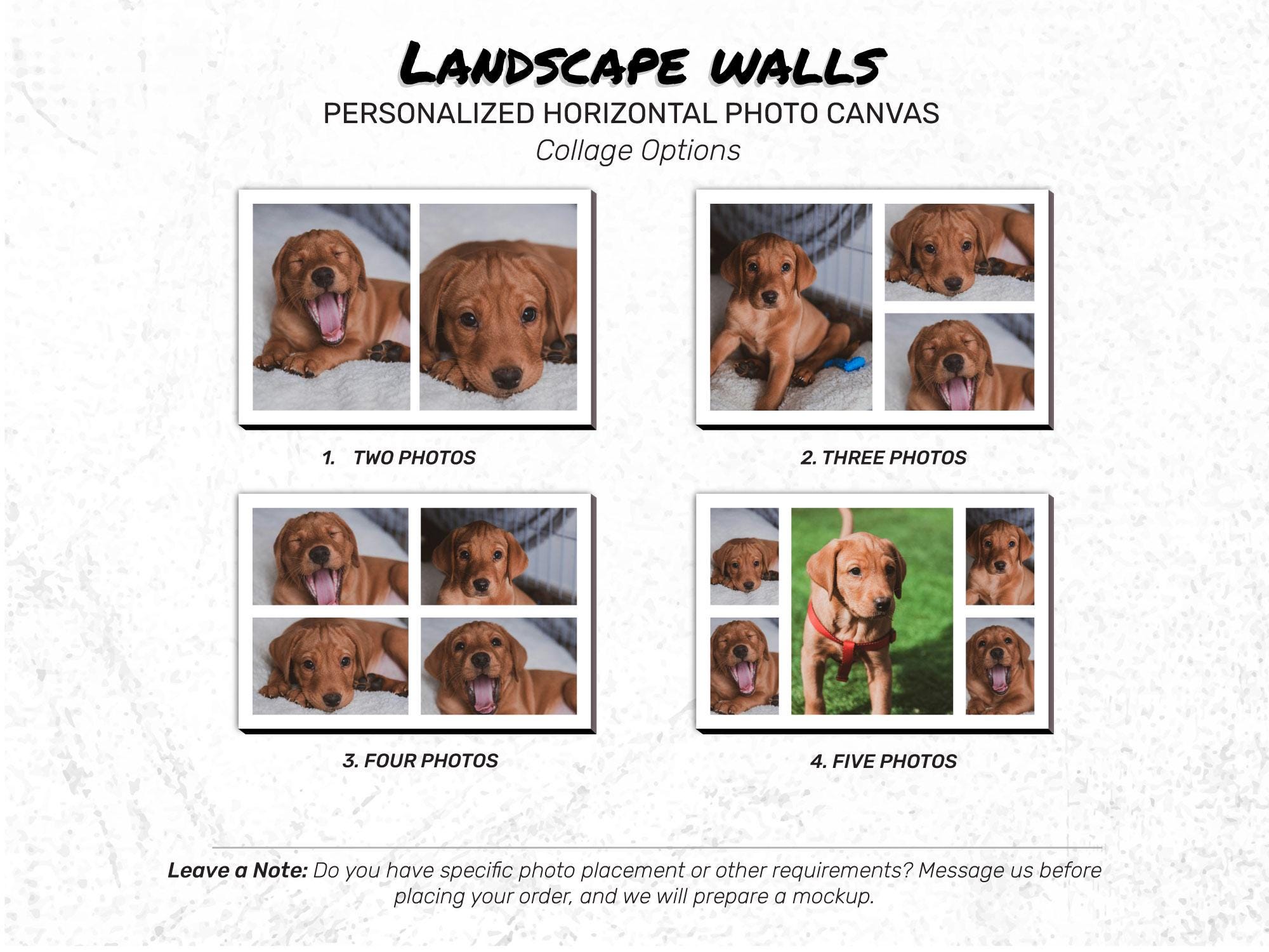 Horizontal Photo Collage Canvas Print, Custom Wall Art - Etsy