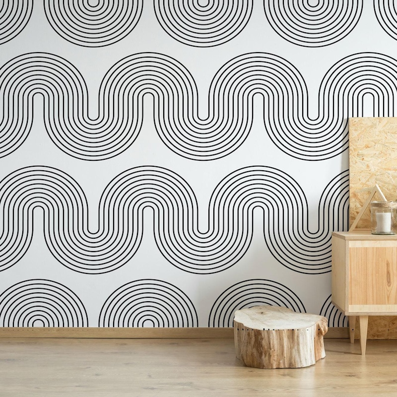 Abstract Line Wallpaper - Etsy
