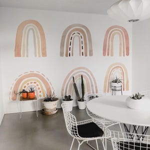 Boho Rainbow Removable Vinyl Mural / Peel and Stick Boho Rainbow ...