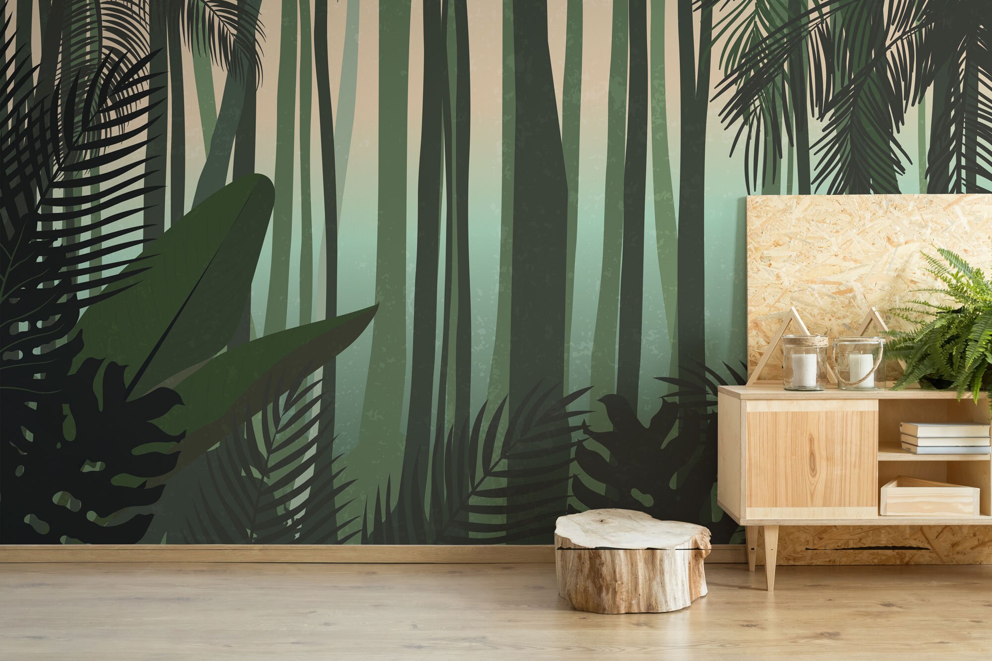 3D Forest Removable Vinyl Mural / Peel and Stick 3D Forest | Etsy