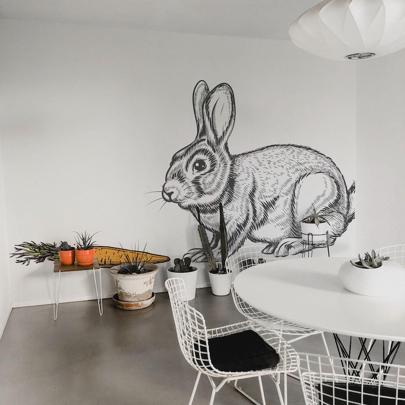 Rabbit Wallpaper - Etsy