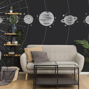 Solar System Removable Vinyl Mural / Peel and Stick Solar System ...