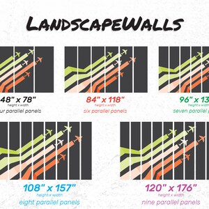 Plane Removable Vinyl Mural / Peel and Stick Airplane Wallpaper / Plane ...