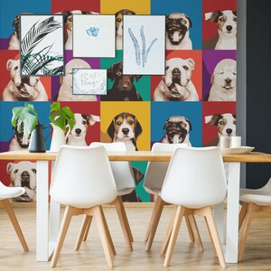 Puppies Removable Vinyl Mural / Peel and Stick Adorable Puppies ...