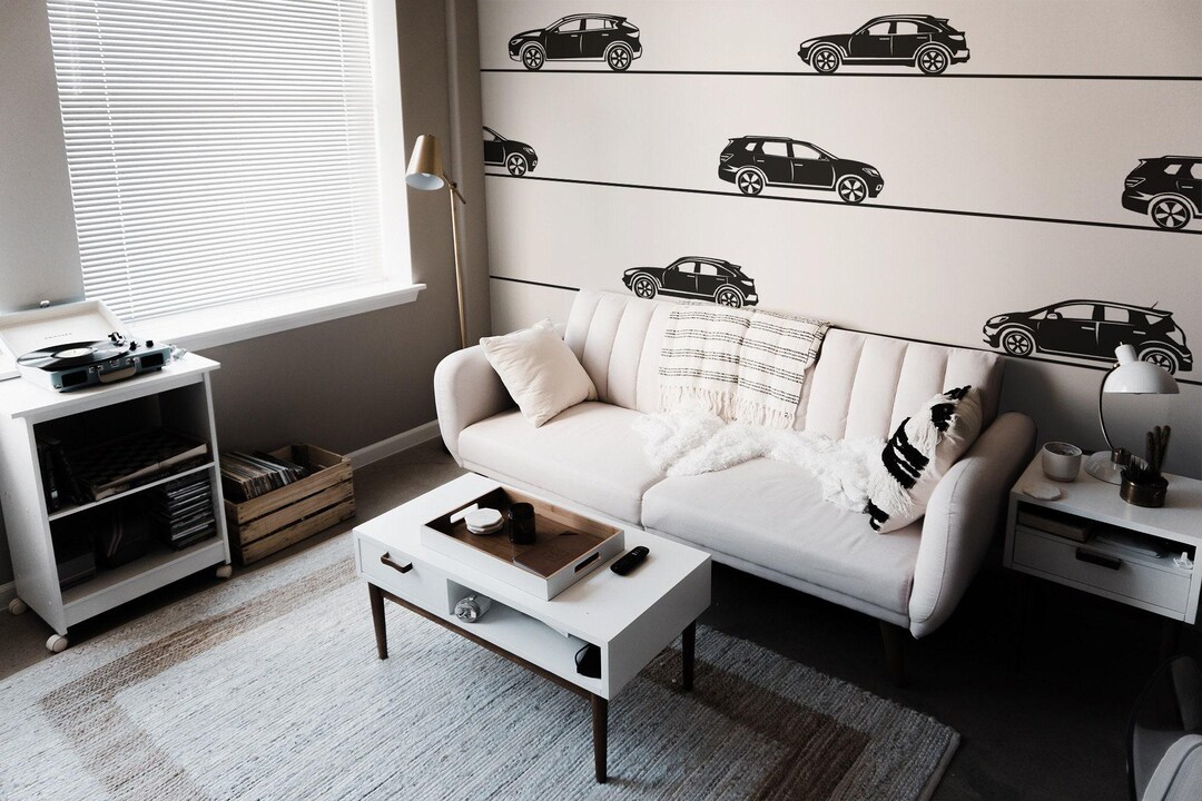 Car Removable Vinyl Mural / Peel and Stick Auto Pattern Wallpaper ...