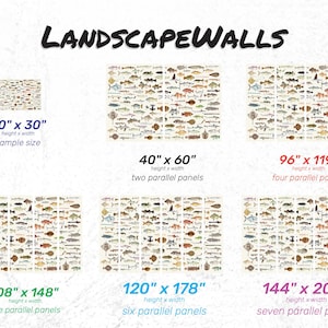 Fish Removable Vinyl Mural / Peel and Stick Fish Pattern Wallpaper ...