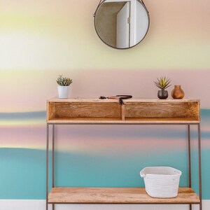 Sunset Removable Vinyl Mural / Peel and Stick Sea Pattern Wallpaper ...