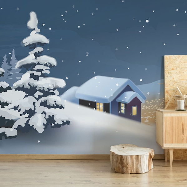 Winter Wonderland Wall Mural - Etsy