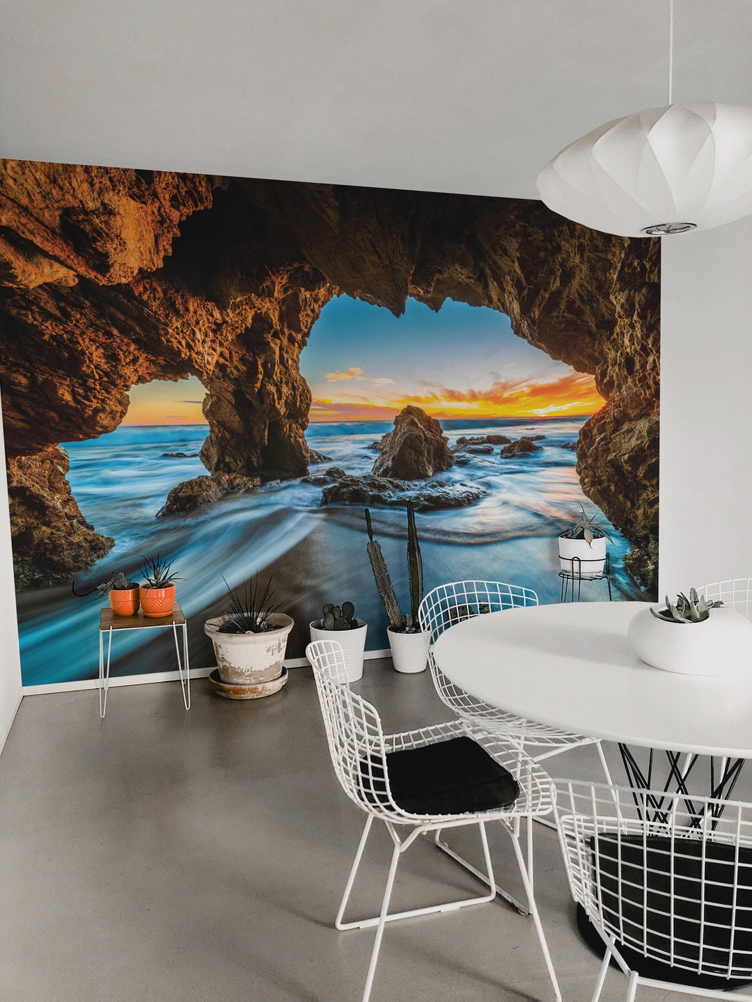 Cave Removable Vinyl Mural / Peel and Stick Photo Wallpaper / Cave ...