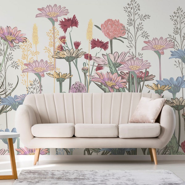 Wildflower Wallpaper - Etsy