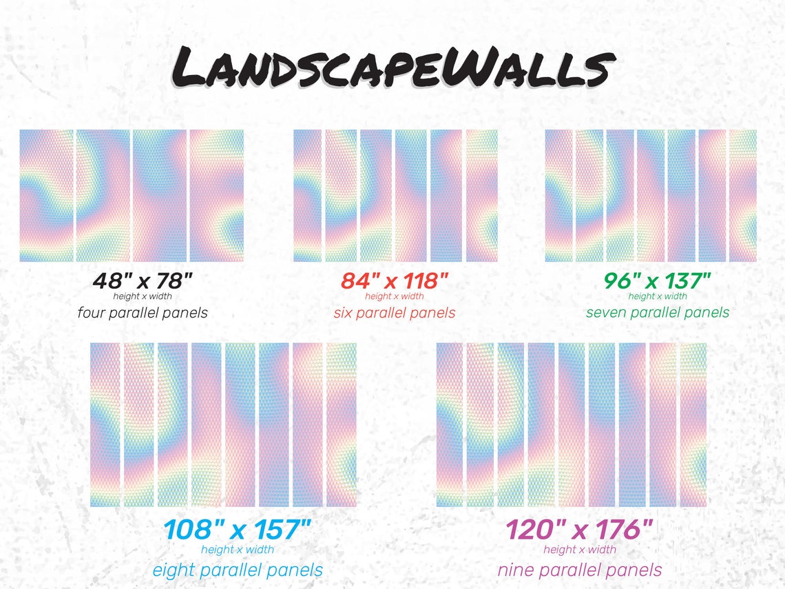 Gradient Removable Vinyl Mural / Peel and Stick Gradient - Etsy