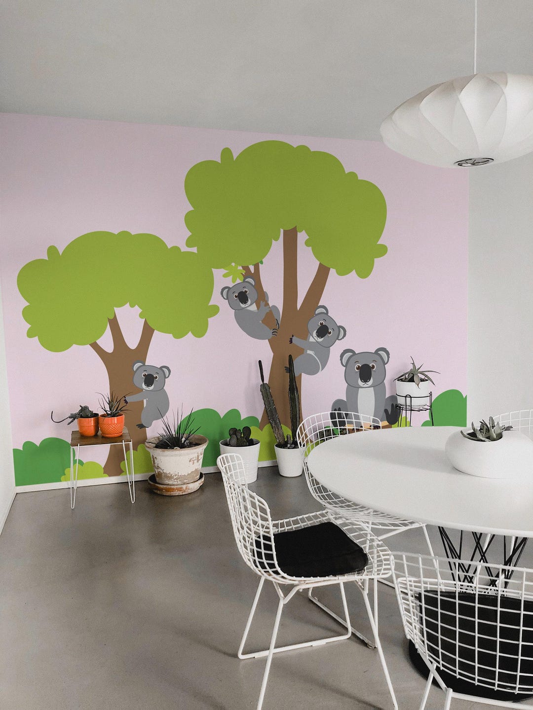 Koala Removable Vinyl Mural / Peel and Stick Tree Pattern Wallpaper ...