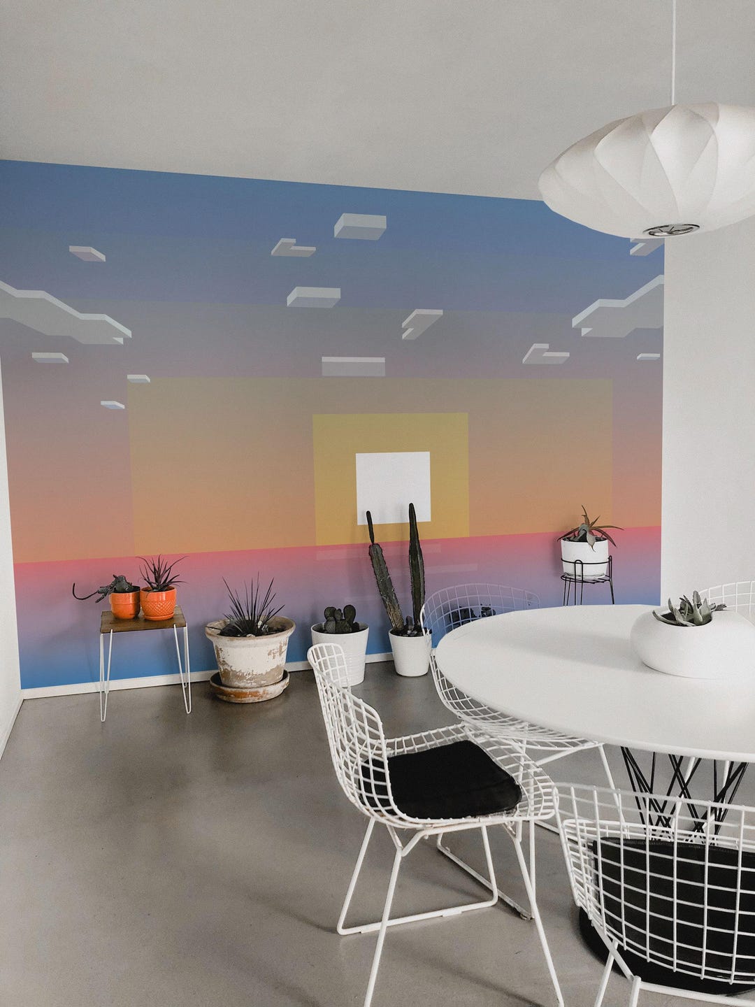 Video Game Pixelart Removable Vinyl Mural / Peel and Stick Landscape ...