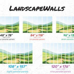 Golf Removable Vinyl Mural / Peel and Stick Golf Course Wallpaper ...