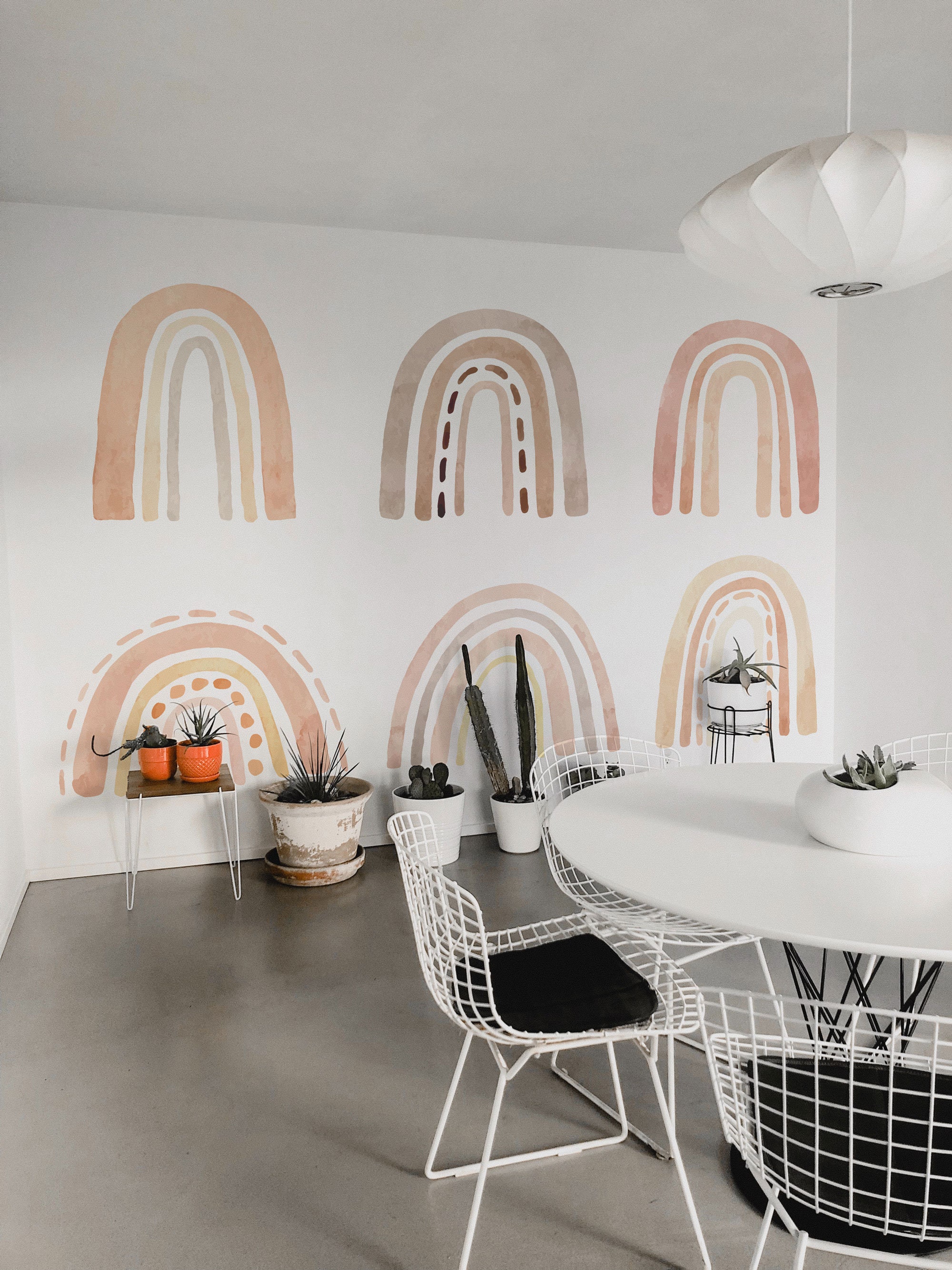 Boho Rainbow Removable Vinyl Mural / Peel and Stick Boho | Etsy