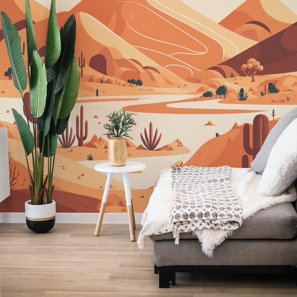 Desert Wall Mural - Etsy