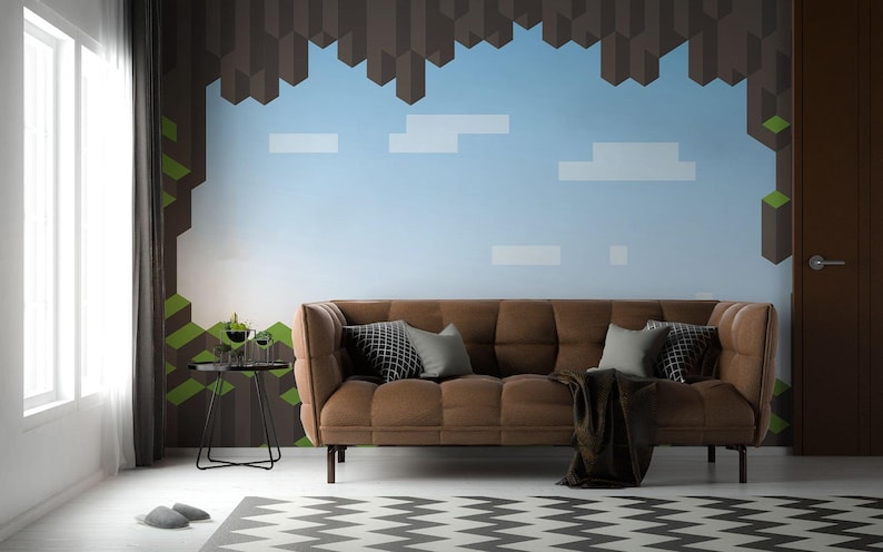Pixel Art Video Game Mural – Retro Peel and Stick Wallpaper - Etsy