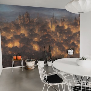 Old Medieval Town Removable Vinyl Mural / Peel and Stick - Etsy