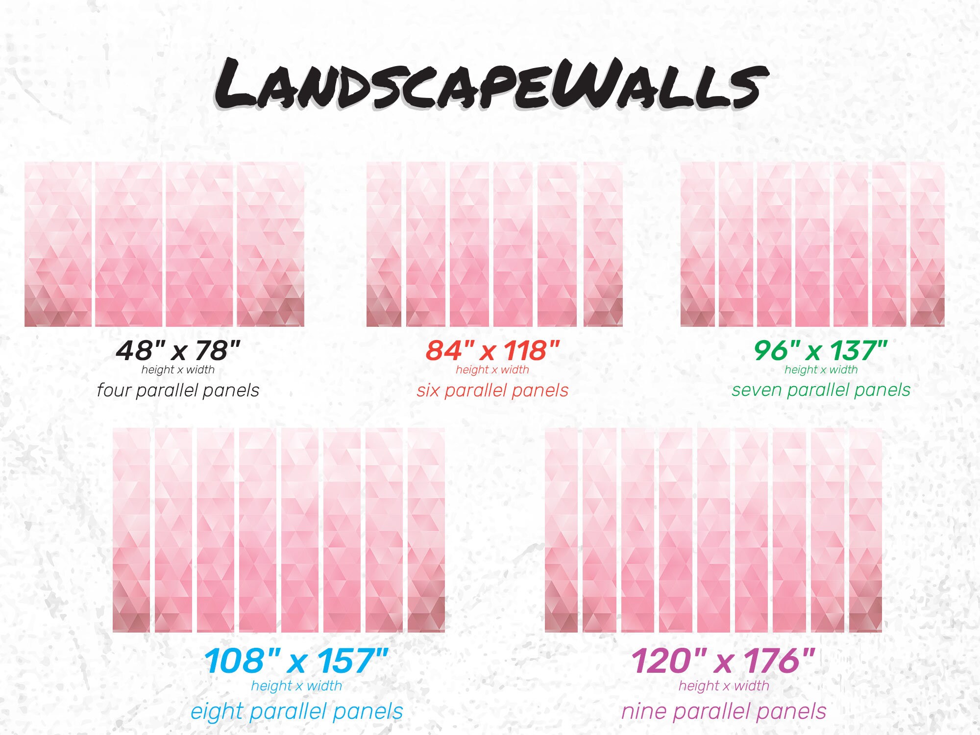 Pink Ombre Triangles Removable Vinyl Mural / Peel and Stick - Etsy