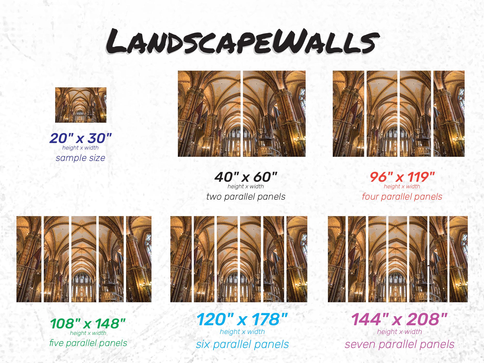 Gothic Cathedral Mural – Peel and Stick Wallpaper, Bastion Design - Etsy