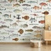 Fish Removable Vinyl Mural / Peel and Stick Fish Wallpaper / Fish Mural ...