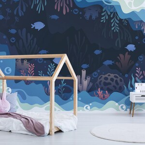 Sea World Mural – Underwater Ocean Fish Wallpaper (peel & Stick or Non ...