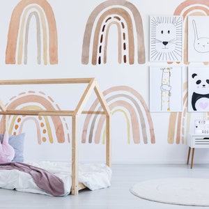 Boho Rainbow Removable Vinyl Mural / Peel and Stick Boho - Etsy