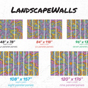 Groovy Removable Vinyl Mural / Peel and Stick Psychedelic Wallpaper ...