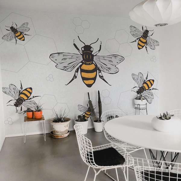 Bee Wallpaper - Etsy