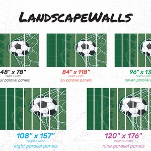Football Removable Vinyl Mural / Peel and Stick Soccer Wallpaper ...