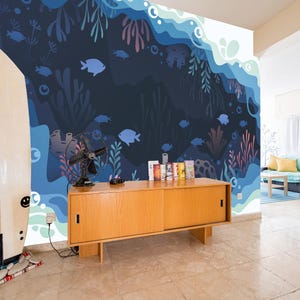 Sea World Mural – Underwater Ocean Fish Wallpaper (peel & Stick or Non ...