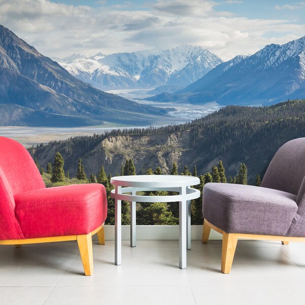 Mountain Mural Wallpaper - Etsy