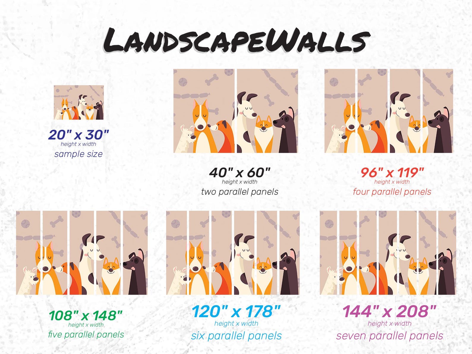 Dog Mural – Peel and Stick Wallpaper, Gift for Kid - Etsy