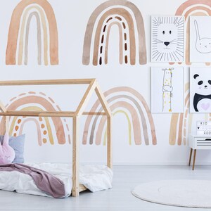 Boho Rainbow Removable Vinyl Mural / Peel and Stick Boho Rainbow ...