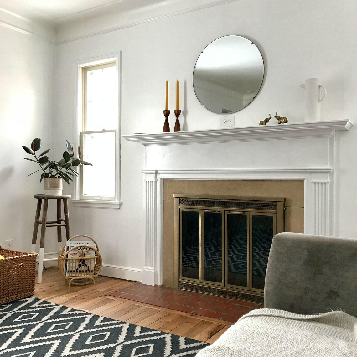 White Removable Vinyl Mural / Peel and Stick Solid White Pattern ...