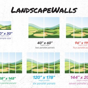Golf Removable Vinyl Mural / Peel and Stick Golf Course Pattern ...