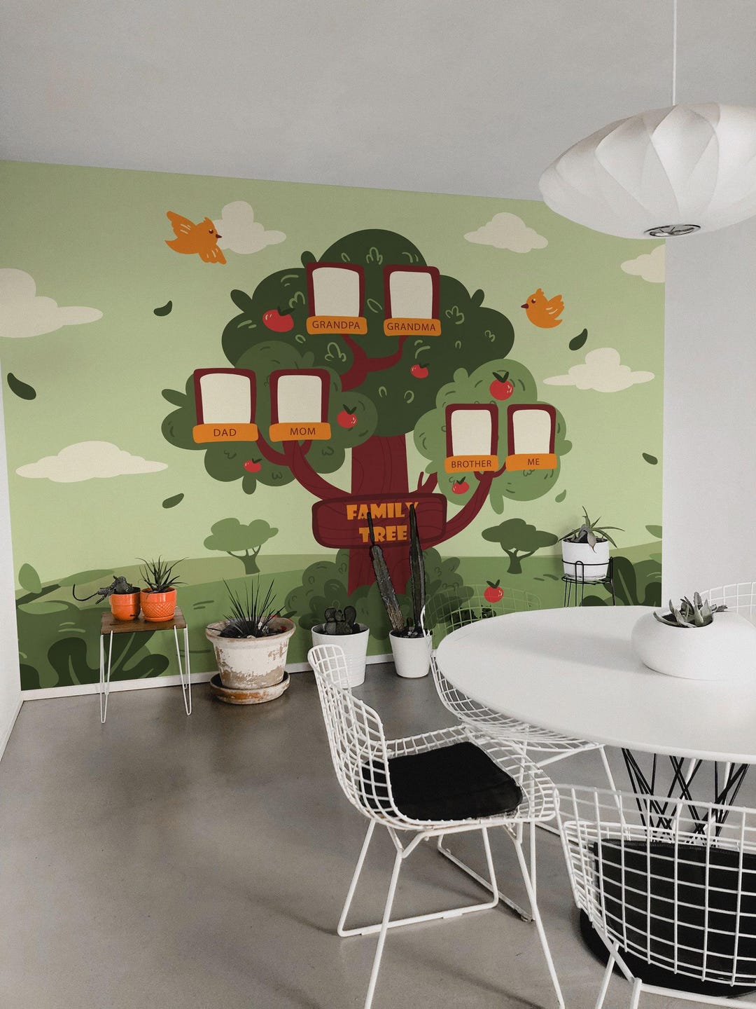 Family Tree Mural – Peel and Stick Wallpaper, Ancestry Design - Etsy