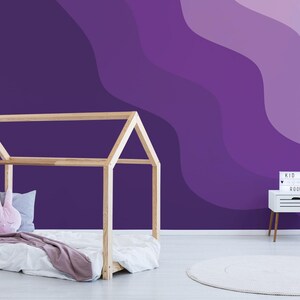 Purple Removable Vinyl Mural / Peel and Stick Gradient Pattern ...